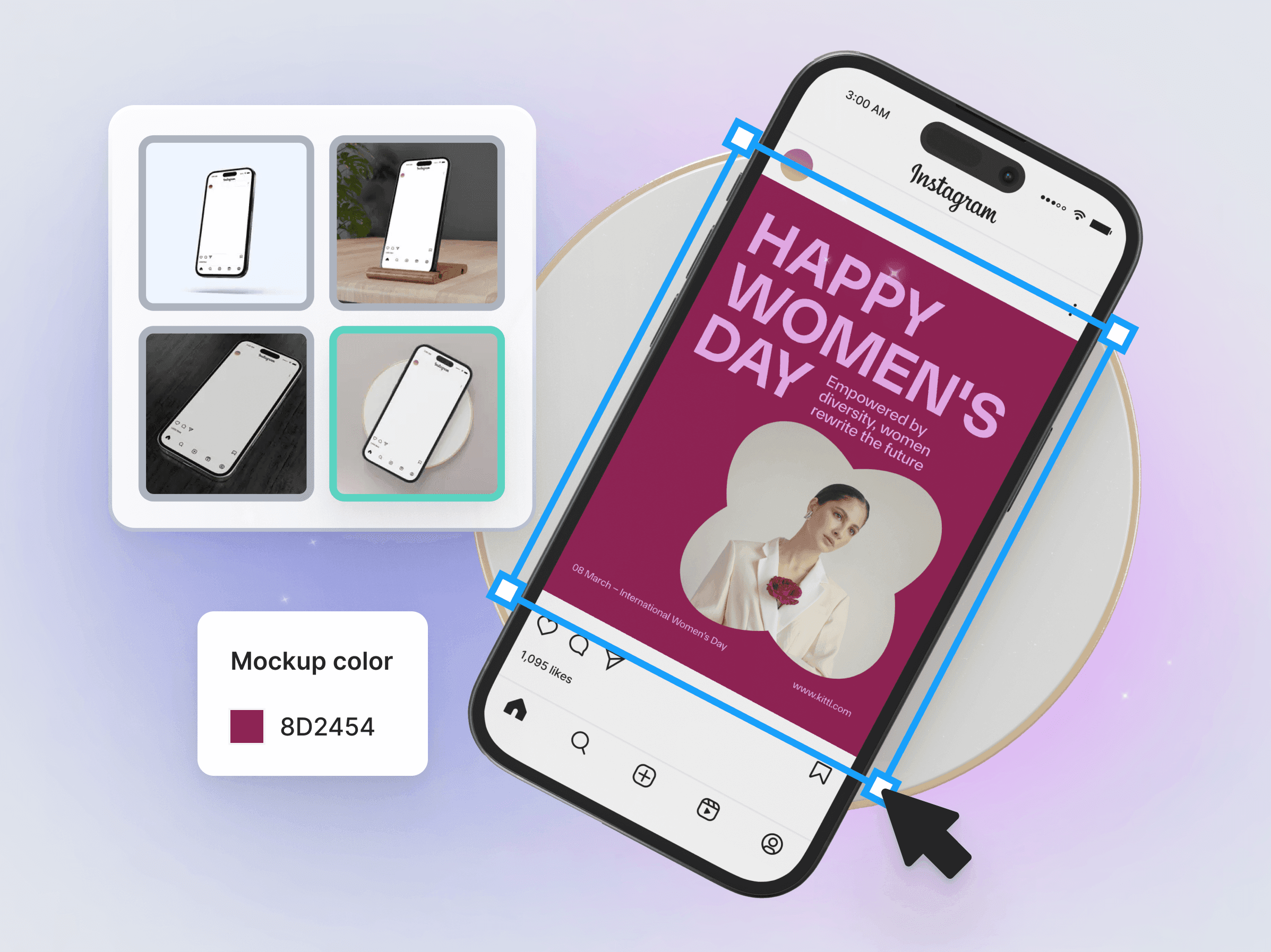 Free Online Instagram Post Mockup Generator | Kittl