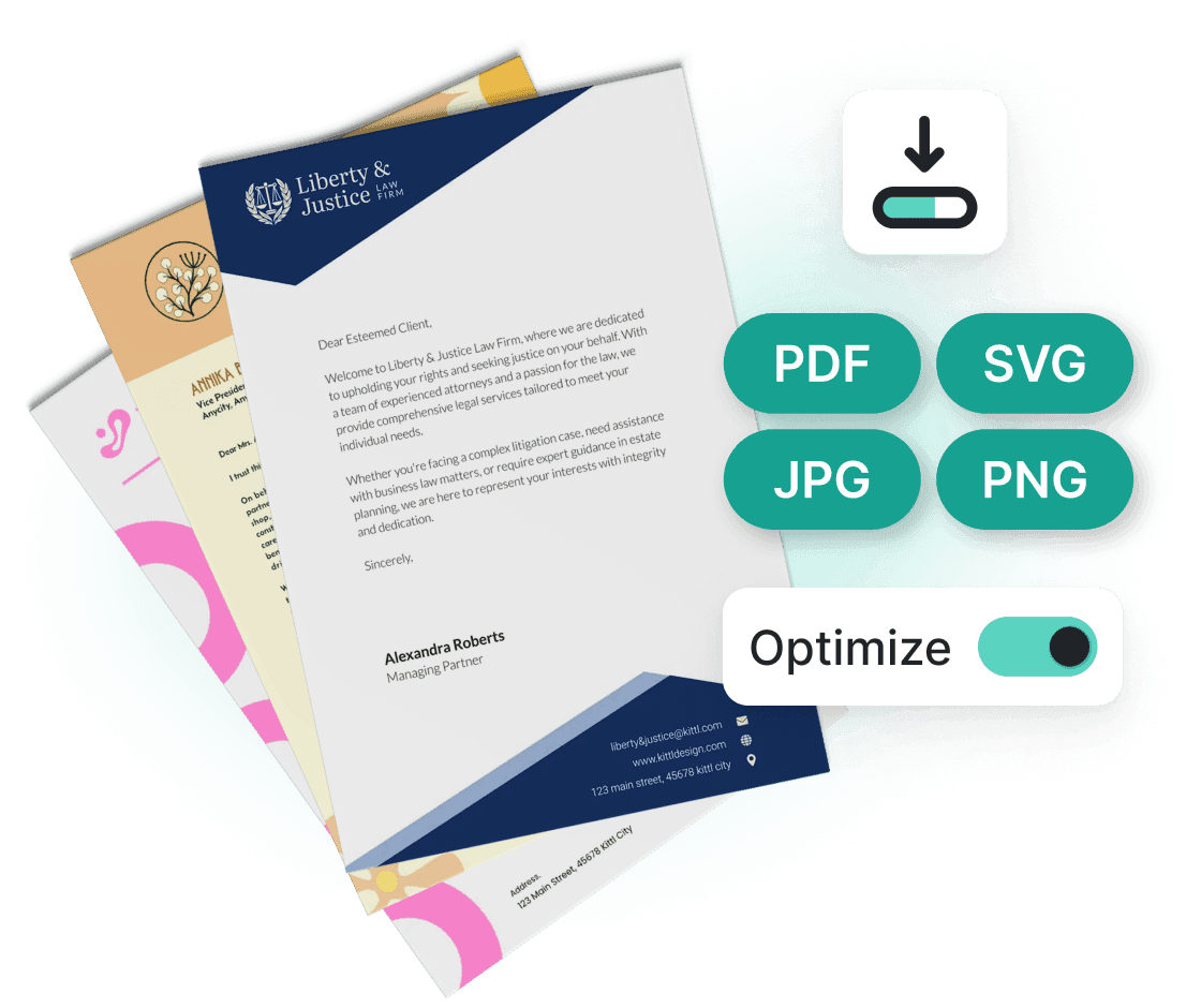 Free Letterhead Design - Create a Custom Letterhead | Kittl