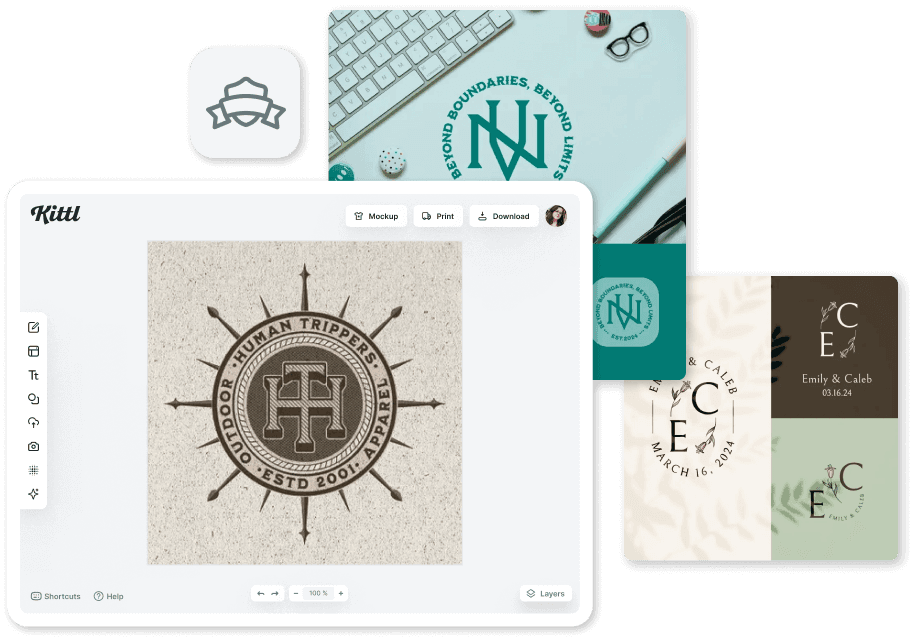 Free Online Monogram Maker – Create a Custom Monogram | Kittl