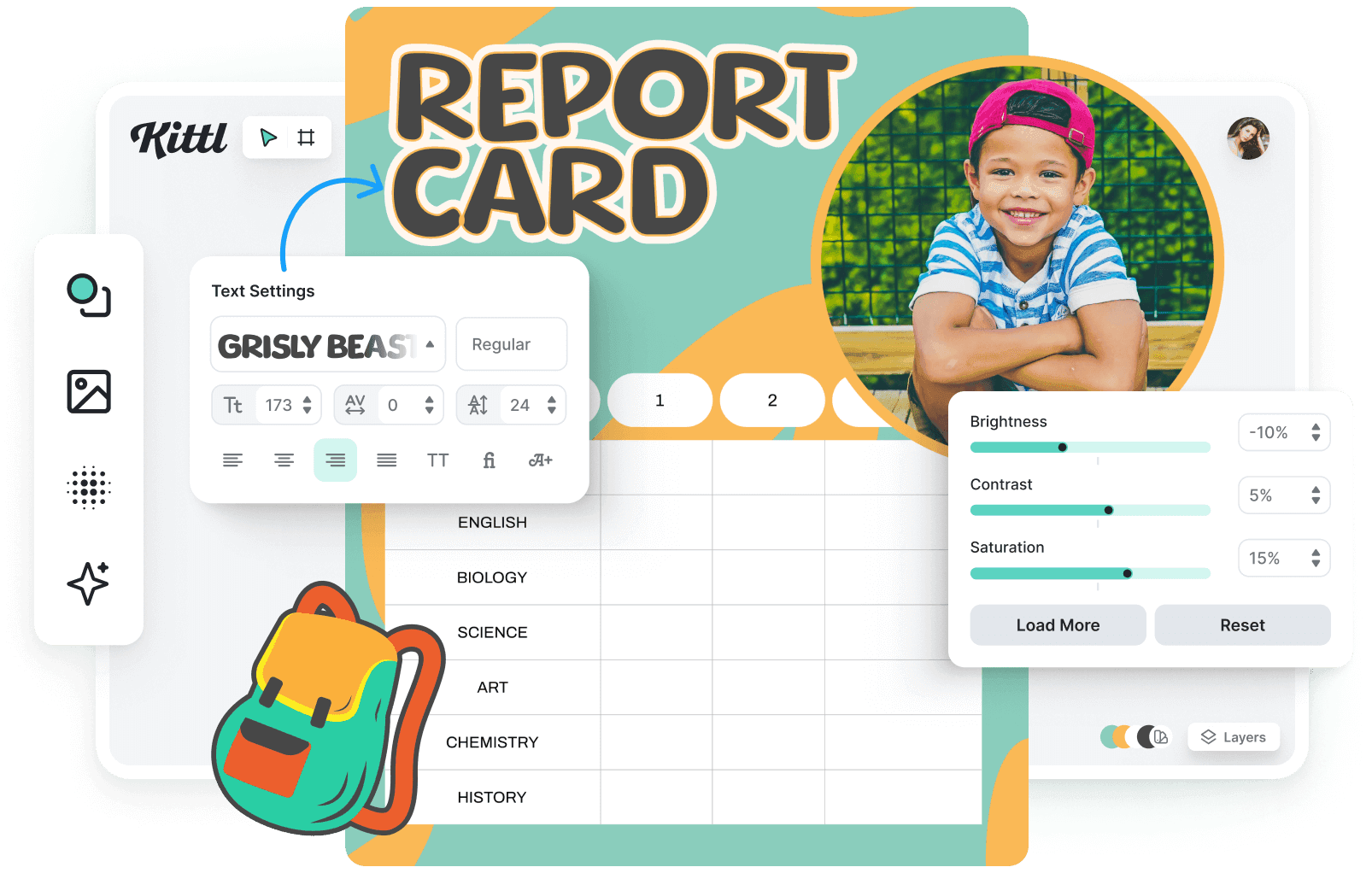 Free Report Card Maker - Create Report Cards Online | Kittl