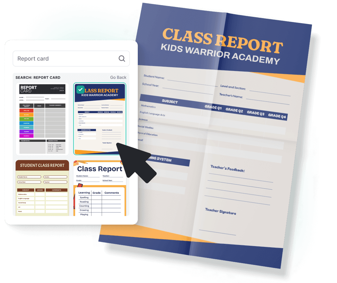 Free Report Card Maker - Create Report Cards Online | Kittl