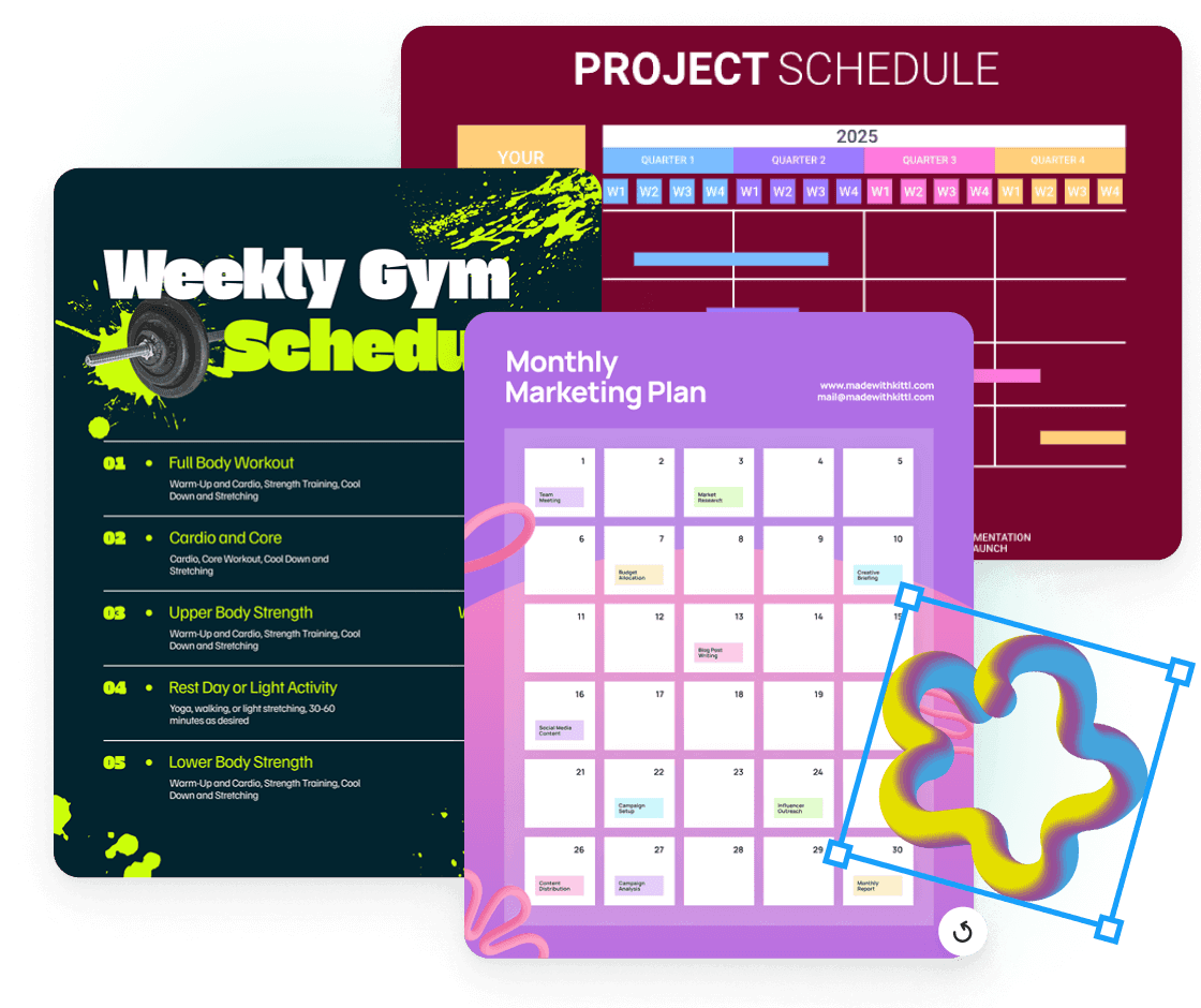Free Online Timetable Maker - Create Custom Schedules | Kittl